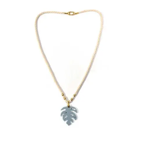 BY LILLA Rope Leaf Necklace
