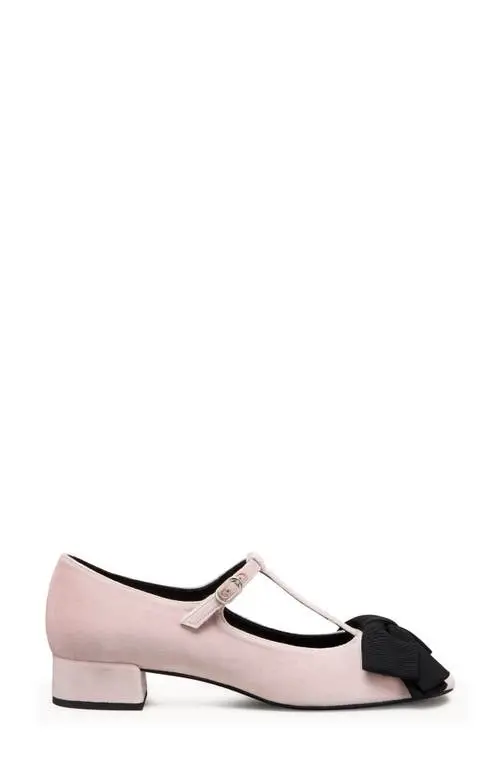 STUART WEITZMAN Ariella T-strap Pump - Ballet/black