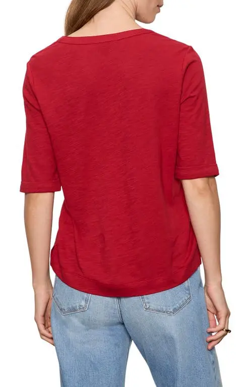 Sanctuary Dolce Notch Neck Top - Red Berry