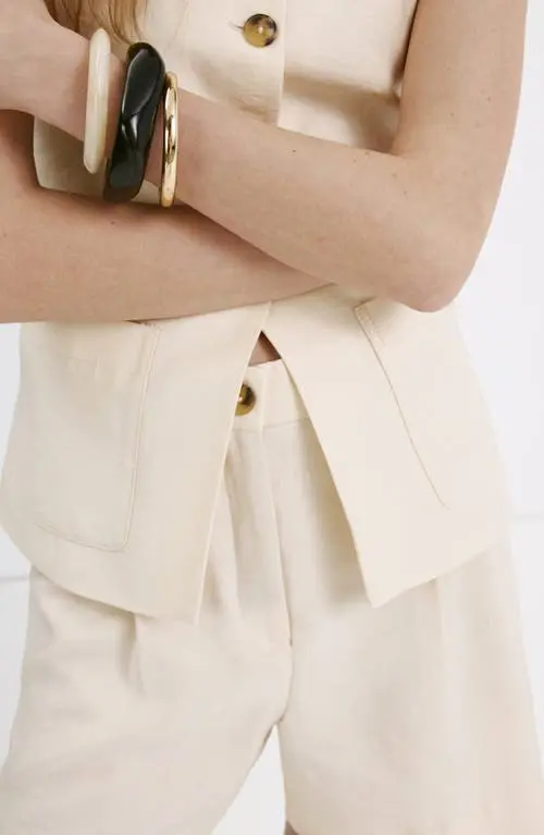 Mango High Waist Bermuda Shorts