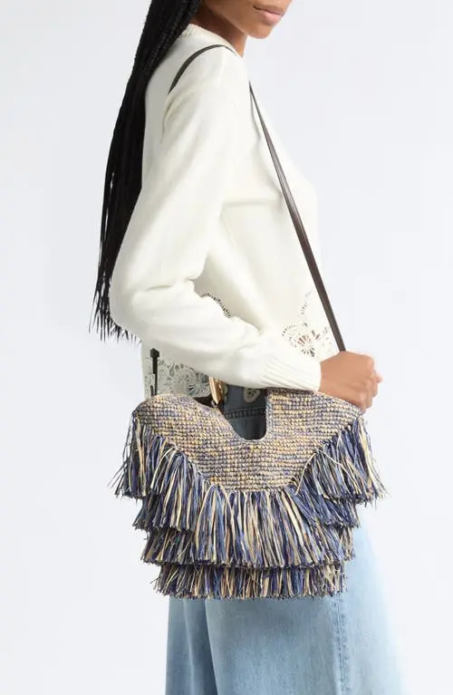 Zimmermann Raffia Tote Bag With Fringe