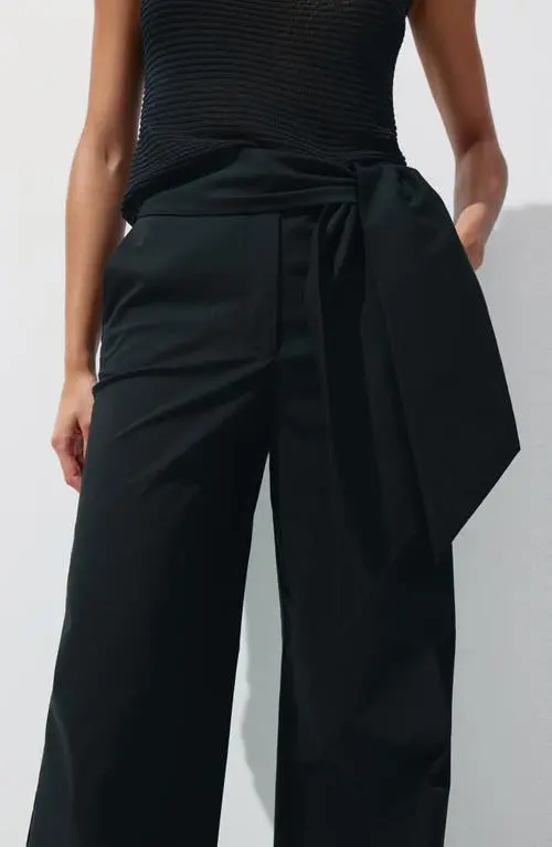 Mango Bow Straight Leg Trousers