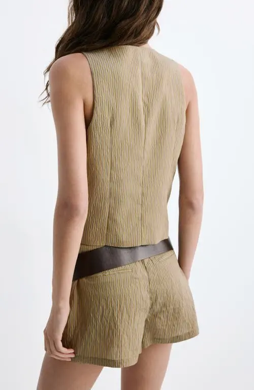 Mango Striped Toggle Vest