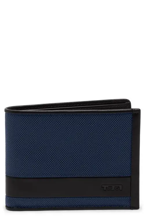 Tumi Alpha Global Double Billfold Wallet - Navy