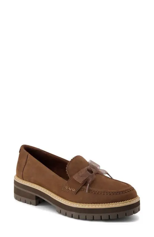 Toms Cara Bow Platform Loafer - Dark Brown