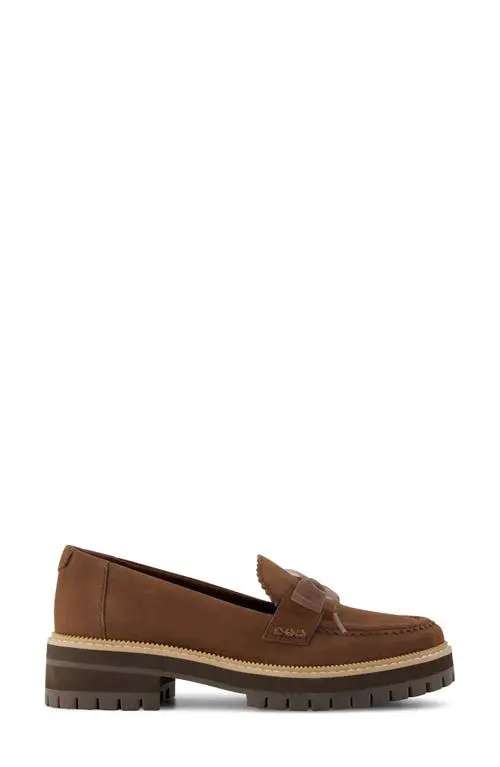 Toms Cara Bow Platform Loafer - Dark Brown