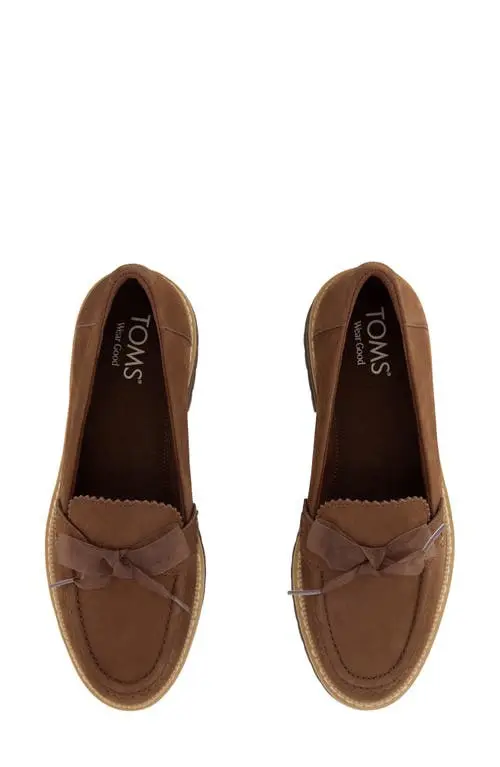 Toms Cara Bow Platform Loafer - Dark Brown