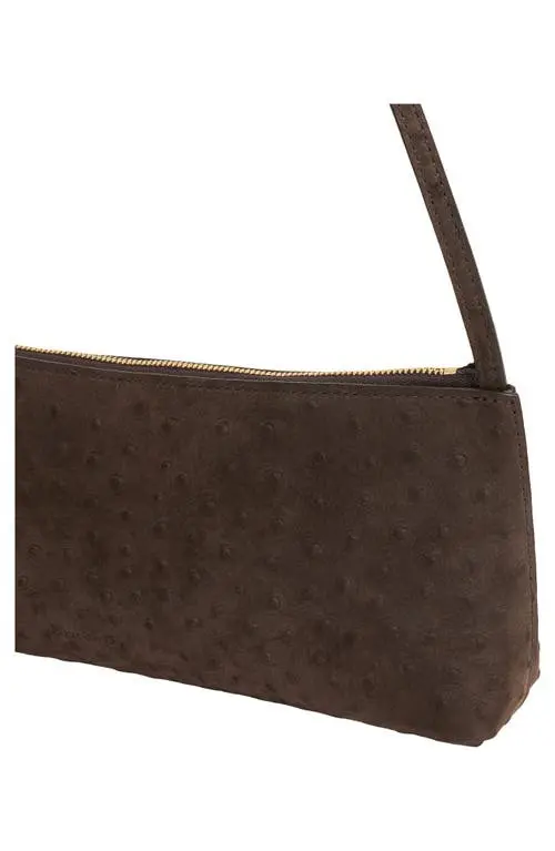 MANSUR GAVRIEL Gaia Ostrich Embossed Suede Baguette Bag
