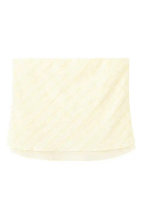 Mango Checkered Strapless Top