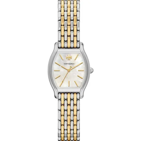 Tory Burch The Eleanor Curve Bracelet Watch - Two Tone