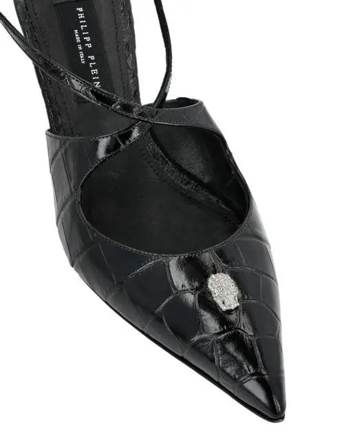 Philipp Plein Slingbacks Crossing Crocco Print