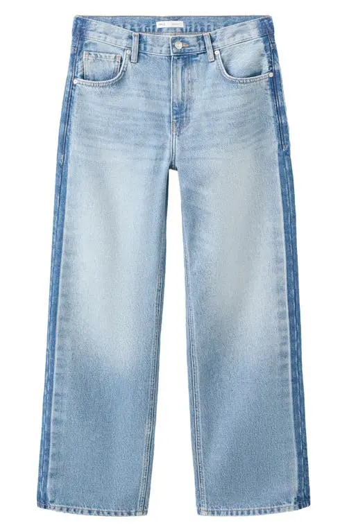 Mango Mid Rise Straight Leg Jeans