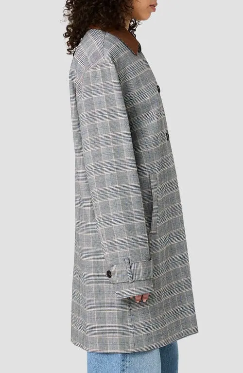 French Connection Matteo Plaid Jacket With Faux Suede Collar