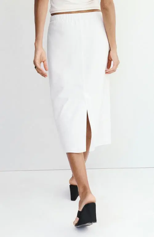 Mango Floral Embroidered Midi Skirt