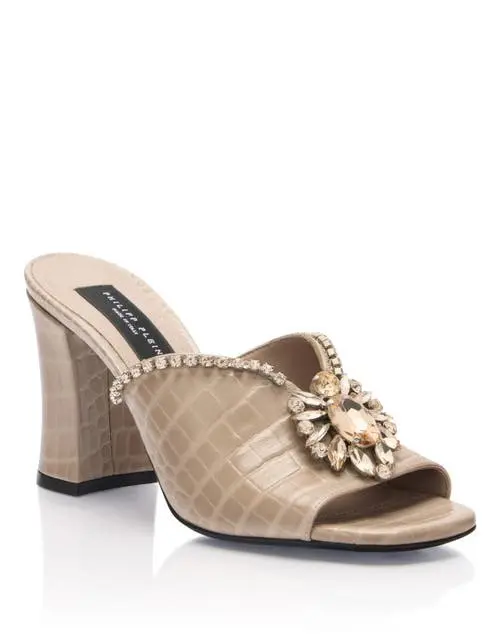 Philipp Plein Mid-heel Platform Sandals Broche Cocco