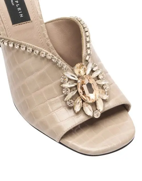 Philipp Plein Mid-heel Platform Sandals Broche Cocco