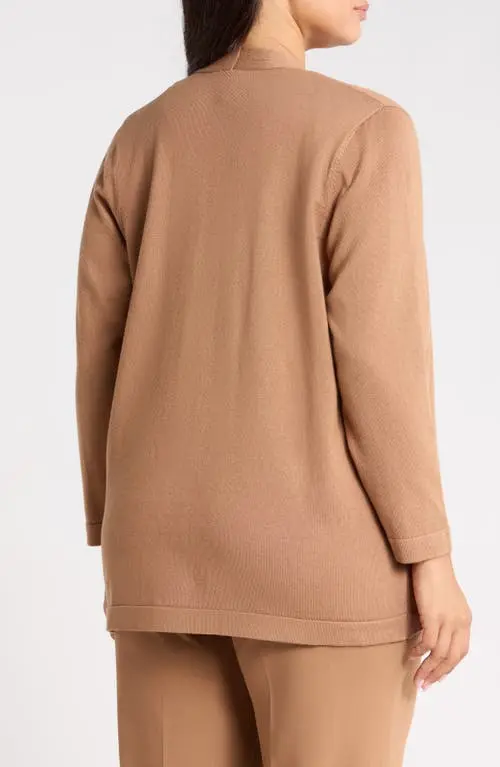 Anne Klein Chatham Open Front Cardigan - Vicuna