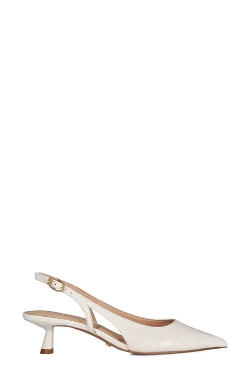 Dune London Cyan Slingback Pointed Toe Kitten Heel Pump