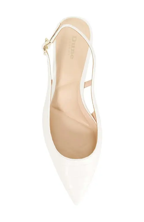 Dune London Cyan Slingback Pointed Toe Kitten Heel Pump