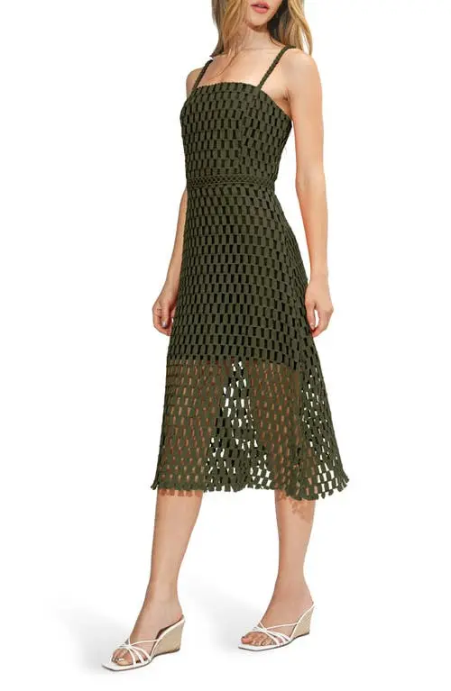 Adelyn Rae Karson Lace Midi Dress