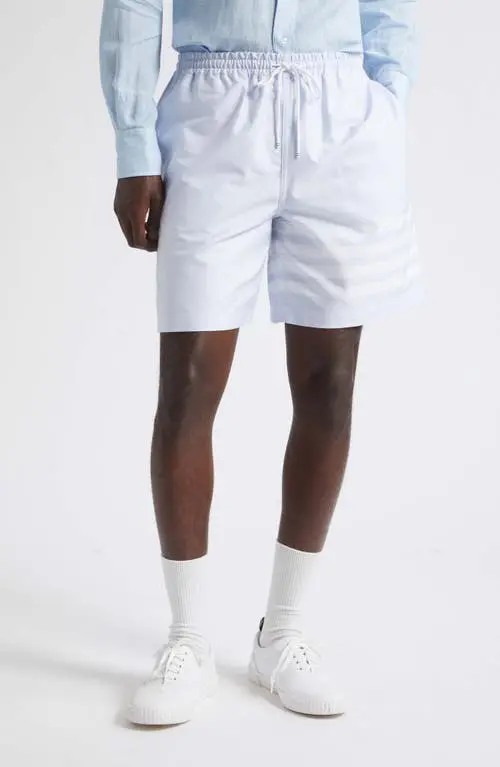 Thom Browne Four Bar Rugby Shorts - Light Blue
