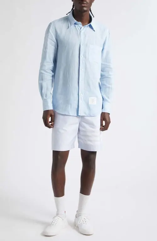 Thom Browne Four Bar Rugby Shorts - Light Blue
