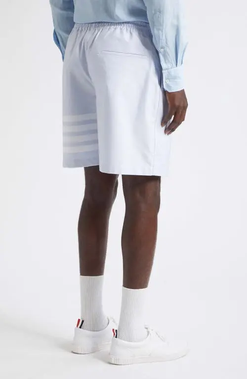 Thom Browne Four Bar Rugby Shorts - Light Blue