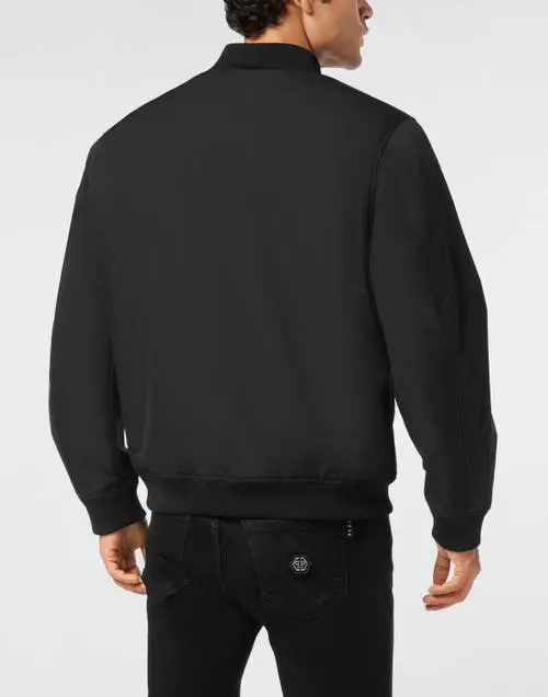 Philipp Plein Nylon Bomber Jacket - Black