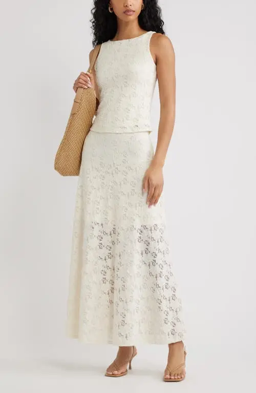 OPEN EDIT Lace Maxi Skirt - Ivory