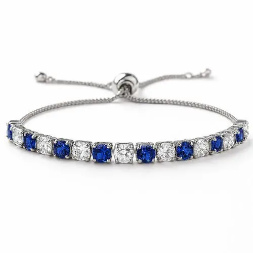 DONATELLO GIAN Created Adjustable Tennis Bracelet - Blue