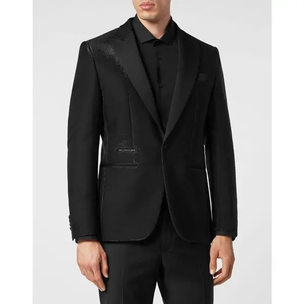 Philipp Plein Lurex Blazer Lord Fit Sartorial - Black