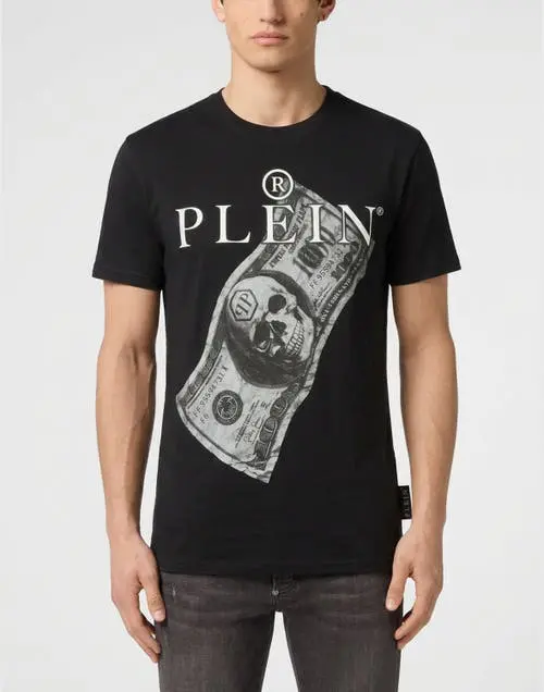 Philipp Plein Jersey T-shirt Dollar - Black