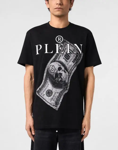 Philipp Plein Jersey T-shirt Dollar - Black