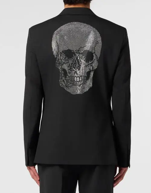 Philipp Plein Regular Fit Blazer Skull Strass