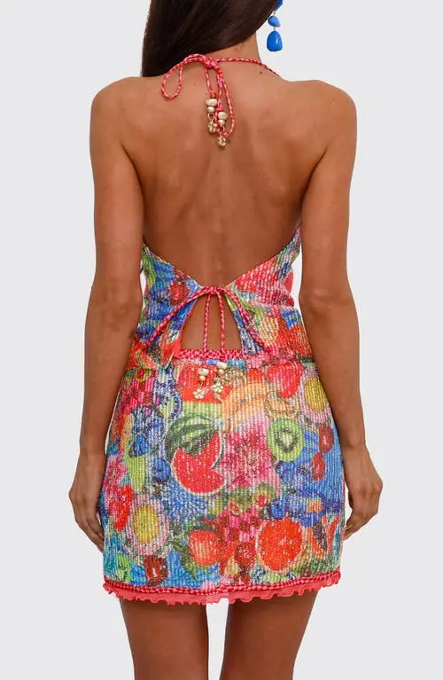 KULANI KINIS Sequin Cowl Neck Halter Top