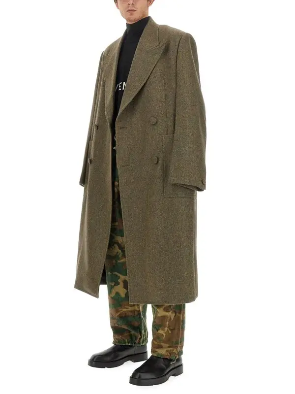 Givenchy Oversize Double Breasted Wool Coat