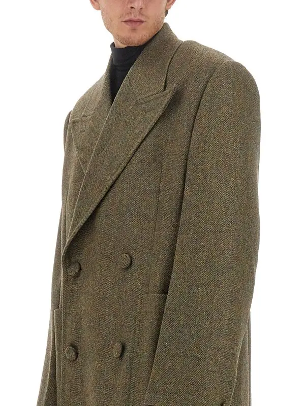 Givenchy Oversize Double Breasted Wool Coat