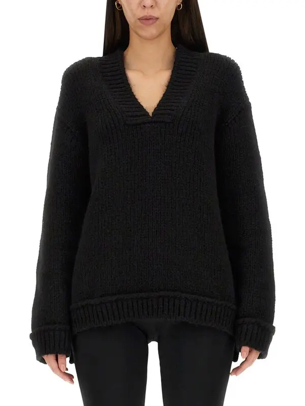 TOM FORD V-neck Wool Sweater - Black