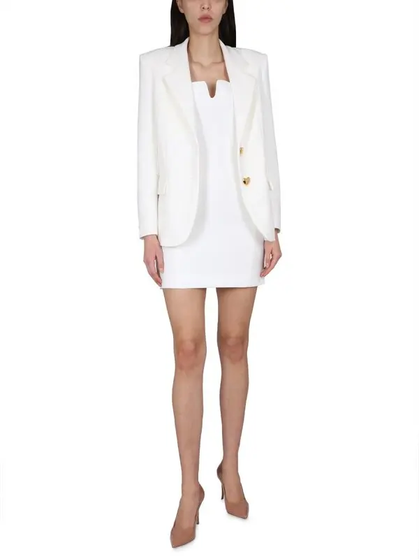 Moschino Single-breasted Jacket With Heart Detail