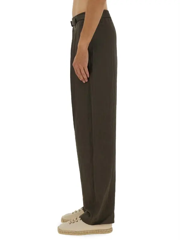LEMAIRE Belted Relaxed Fit Viscose Blend Trousers