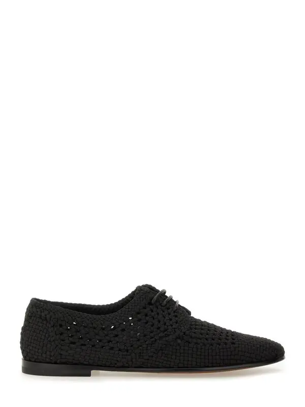 Dolce & Gabbana Woven Derby Shoes - Black