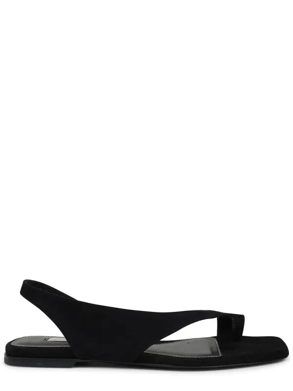 TOTEME Suede Slingback Sandals - Black
