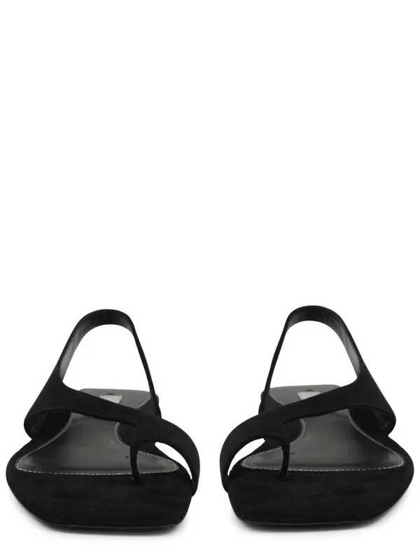 TOTEME Suede Slingback Sandals - Black