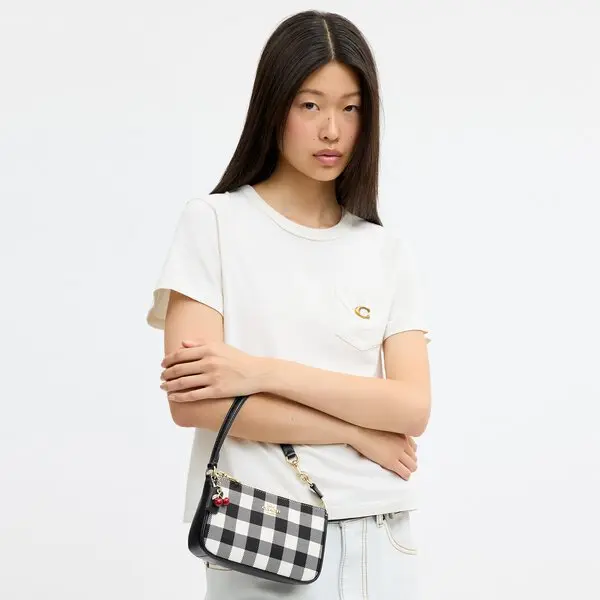 COACH OUTLET Nolita 19 With Gingham Print And Charm