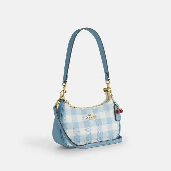 COACH OUTLET Teri Mini Crossbody Bag With Gingham Print And Charm