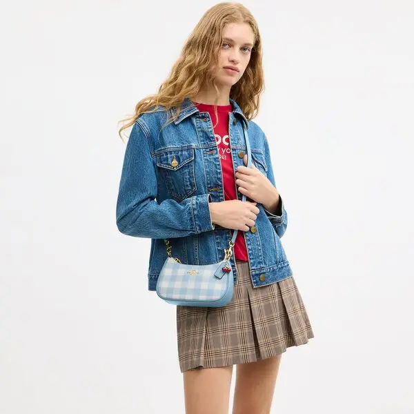 COACH OUTLET Teri Mini Crossbody Bag With Gingham Print And Charm