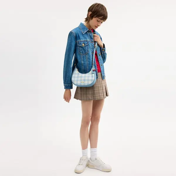 COACH OUTLET Emily Shoulder Bag With Gingham Print And Charm