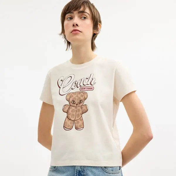 COACH OUTLET Teddy Stuffie T-shirt In Organic Cotton