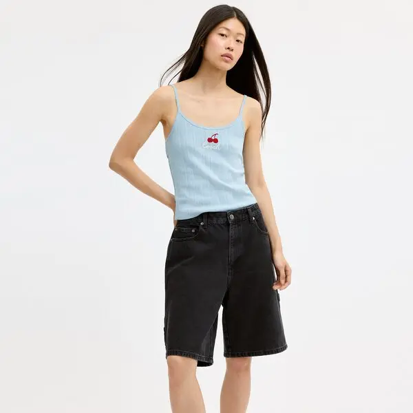 COACH OUTLET Cherry Pointelle Knit Tank - Blue