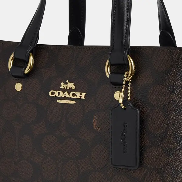 COACH OUTLET Station Carryall Bag In Signature Canvas - Gold/walnut/black